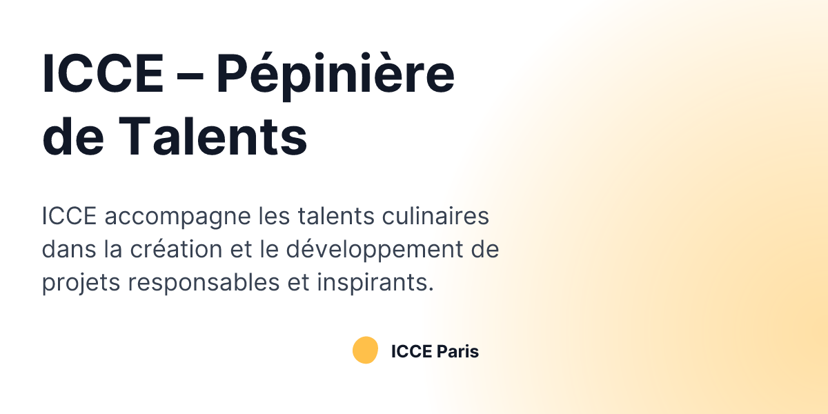 ICCE – Pépinière de Talents · ICCE Paris